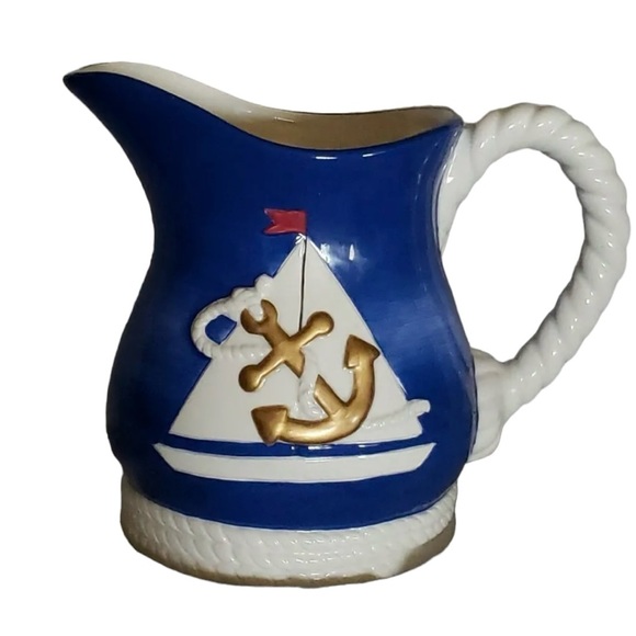 Vintage | Dining | Geo Z Lefton By The Sea Nautical Pitcher 998 Sail ...
